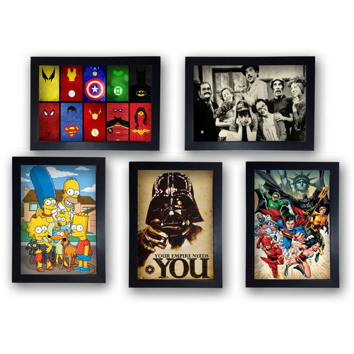 Quadros Decorativos Geek Nerd Gamer Herois C Moldura 30x20cm R 25 00