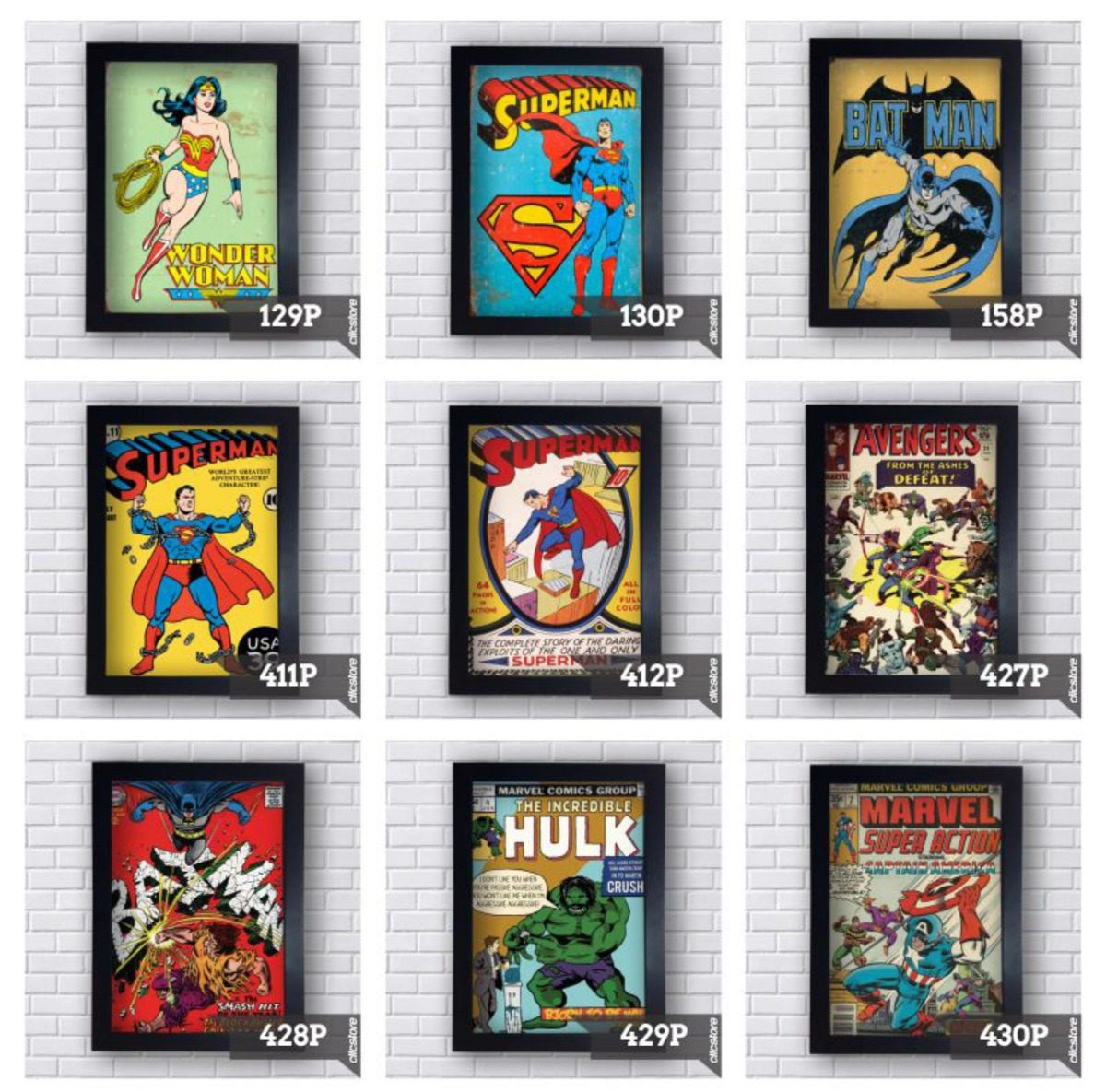 Quadros Decorativos Geek Nerd Gamer Herois C Moldura 30x20cm R 25 00