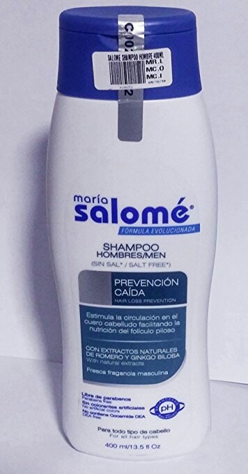 Shampoo Hombres Maria Salome Prevención Caída X 400 Ml 24 000 En