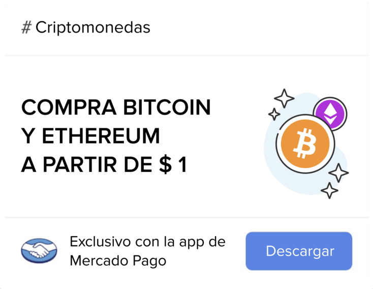 Criptomonedas en Mercado Pago