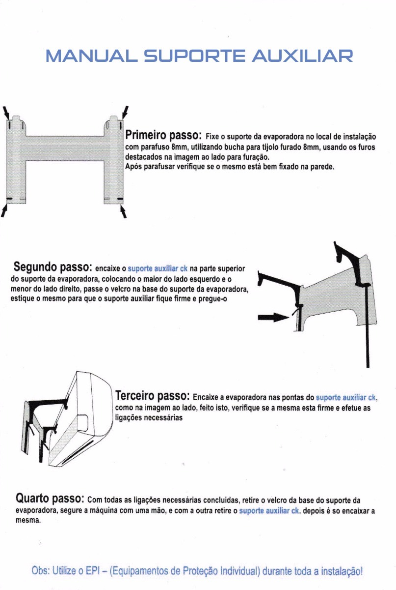Suporte Auxiliar Ck Para Ar Condicionado Split 7 30000 Btu R 76 79
