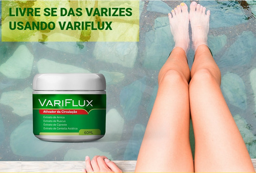 Variflux Gel Creme Para Varizes Ativador Circulação Fix 60 G R 88 90