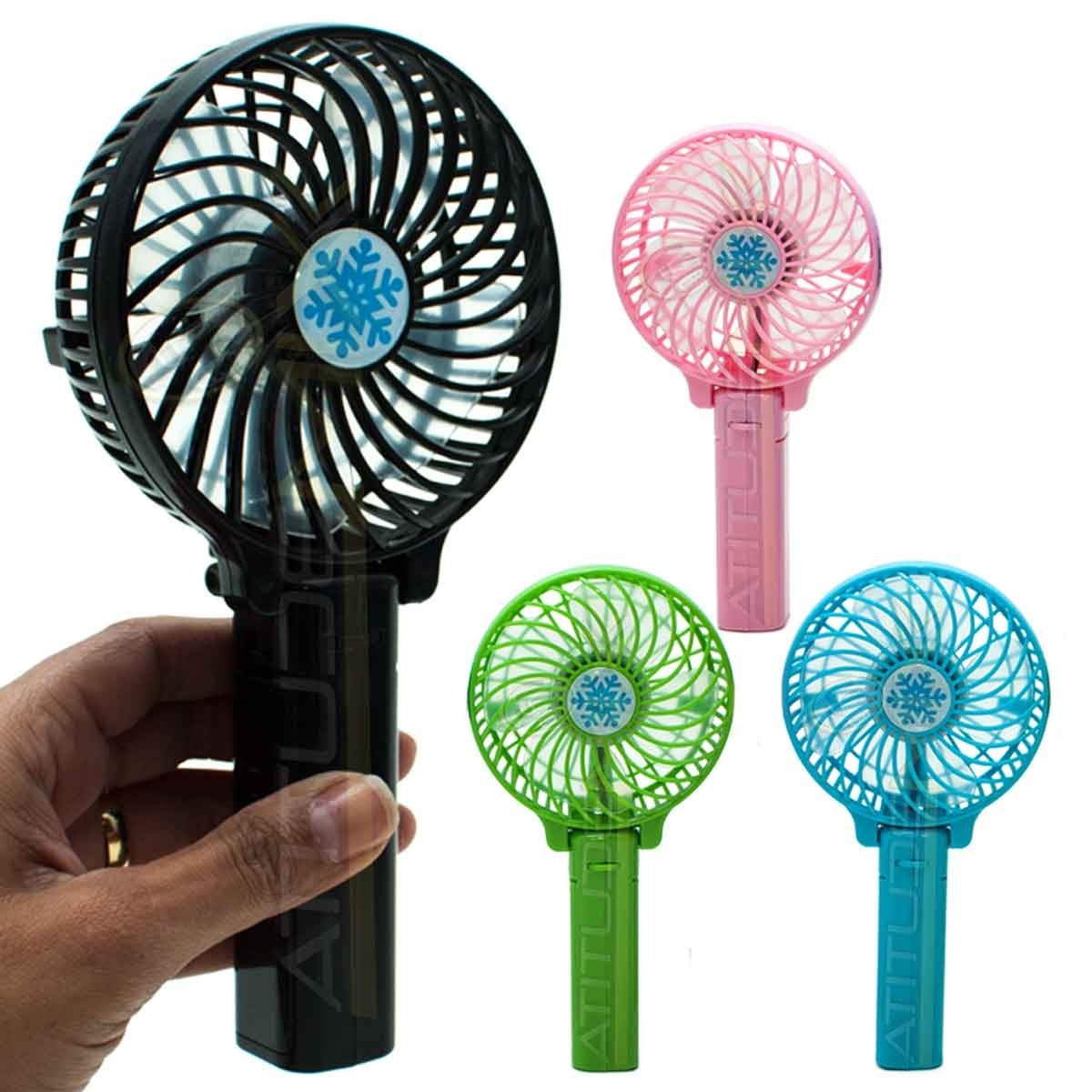 Ventilador Mini Usb De Mão Portátil Com Bateria Recarregável R 28 89